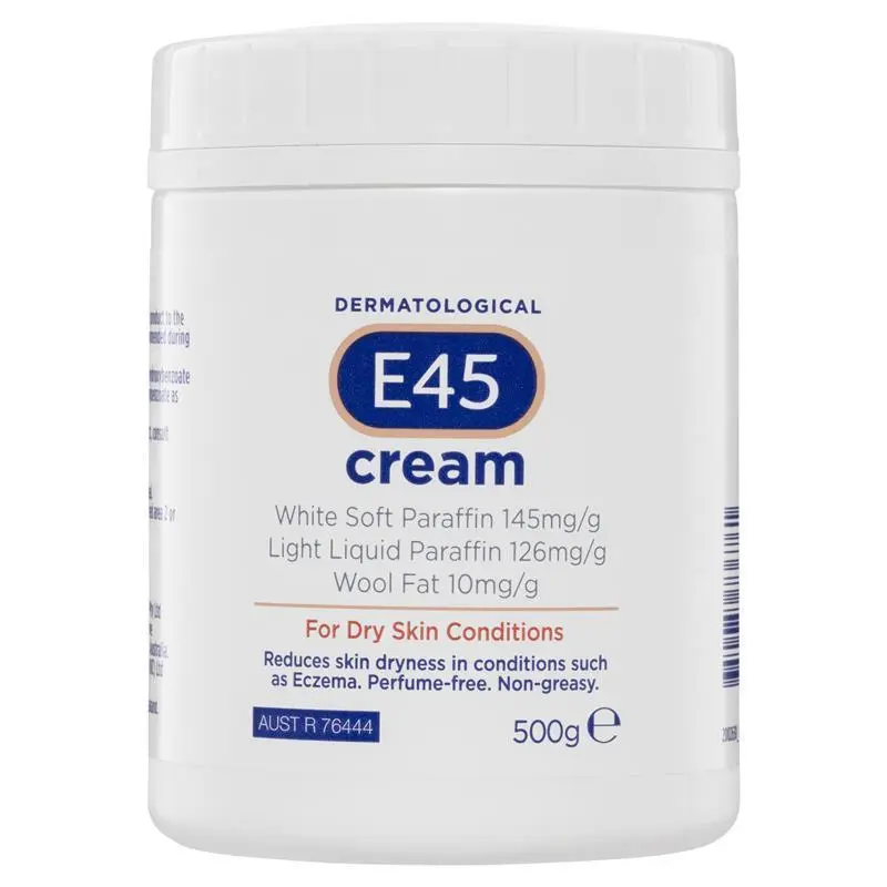 E45 Dermatological Moisturising Cream for Dry Skin and Eczema 500g – Better Value Pharmacy