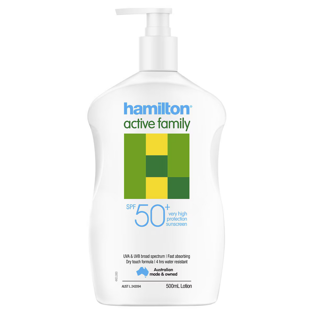 Hamilton Sunscreen Active Family SPF50+ Lotion 500mL – Better Value ...