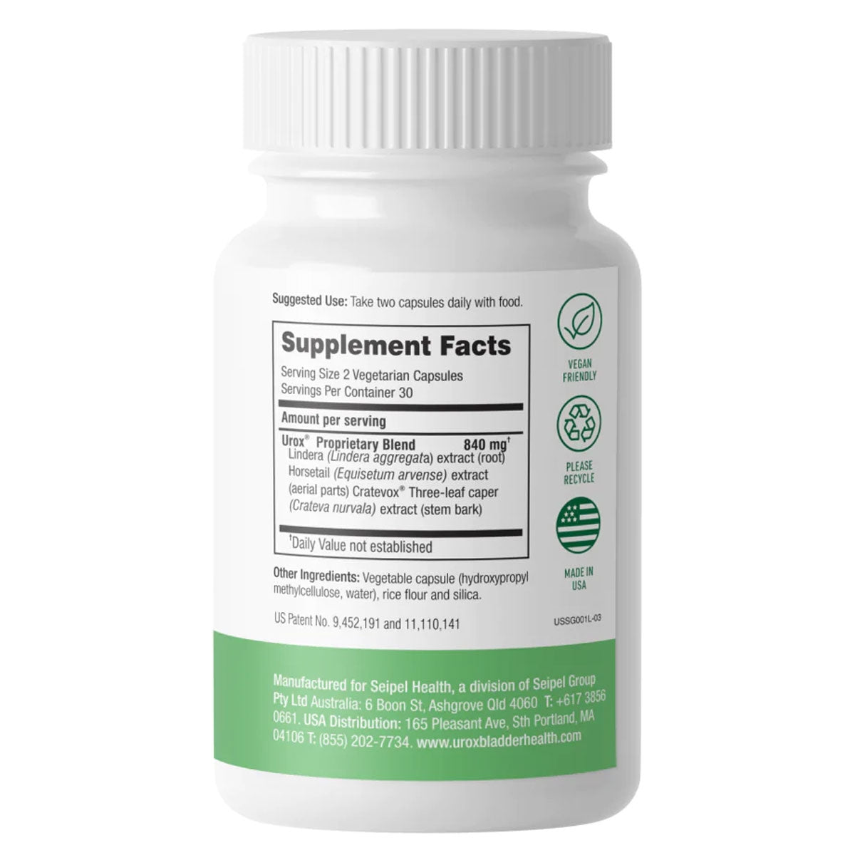 Urox by Seipelgroup Bladder Control 60 Capsules – Better Value Pharmacy