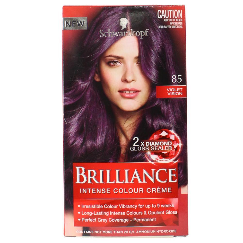 Schwarzkopf Brilliance Intense Permanent Hair Colour 85 Violet Vision ...