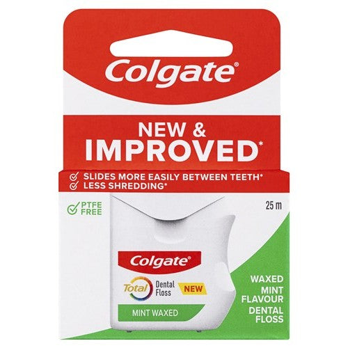 Colgate Dental Floss Total Mint Waxed 25m – Better Value Pharmacy