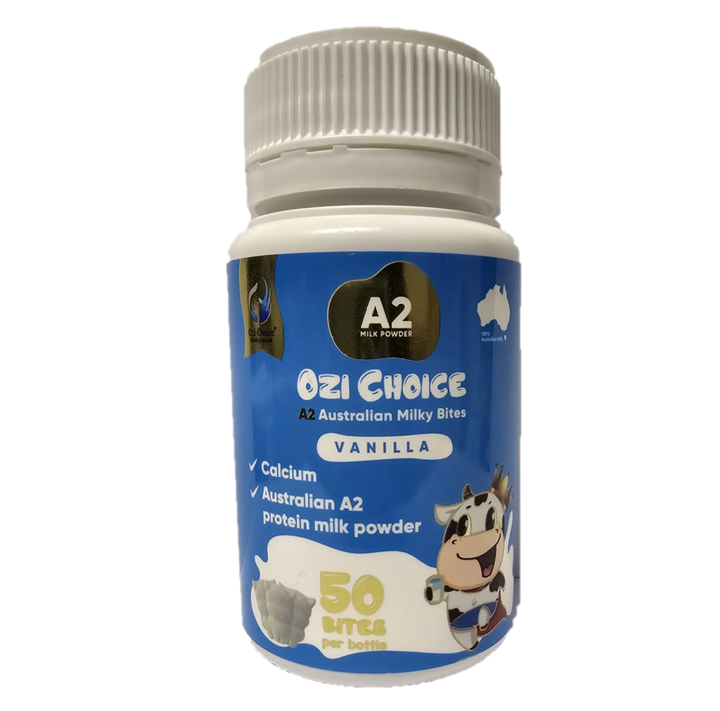 Ozi Choice A2 Australian Milky Bites Calcium Vanilla Flavour 50 Bites ...