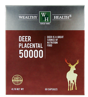WEALTHY HEALTH Deer Placental 50000 60 Capsules – Better Value Pharmacy