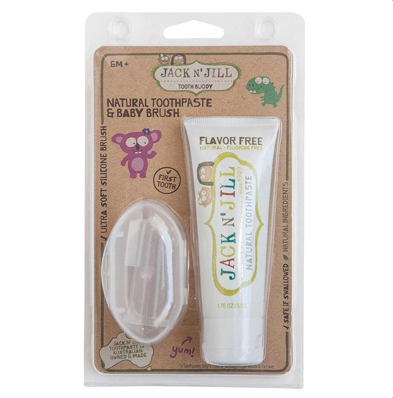 Jack N' Jill Flavor Free Toothpaste with Silicone Finger Brush – Better ...