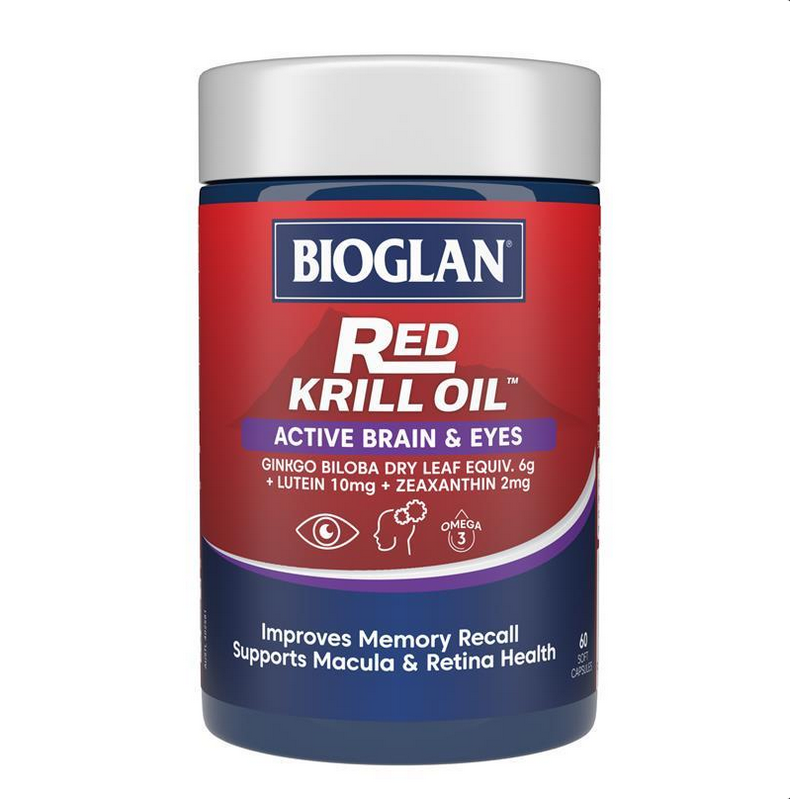 Bioglan Red Krill Oil Active Brain & Eyes 60 Capsules – Better Value ...