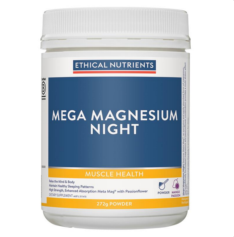 Ethical Nutrients Mega Magnesium Night Powder 272g – Better Value Pharmacy