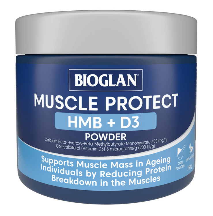 Bioglan Muscle Protect HMB + D3 150g – Better Value Pharmacy