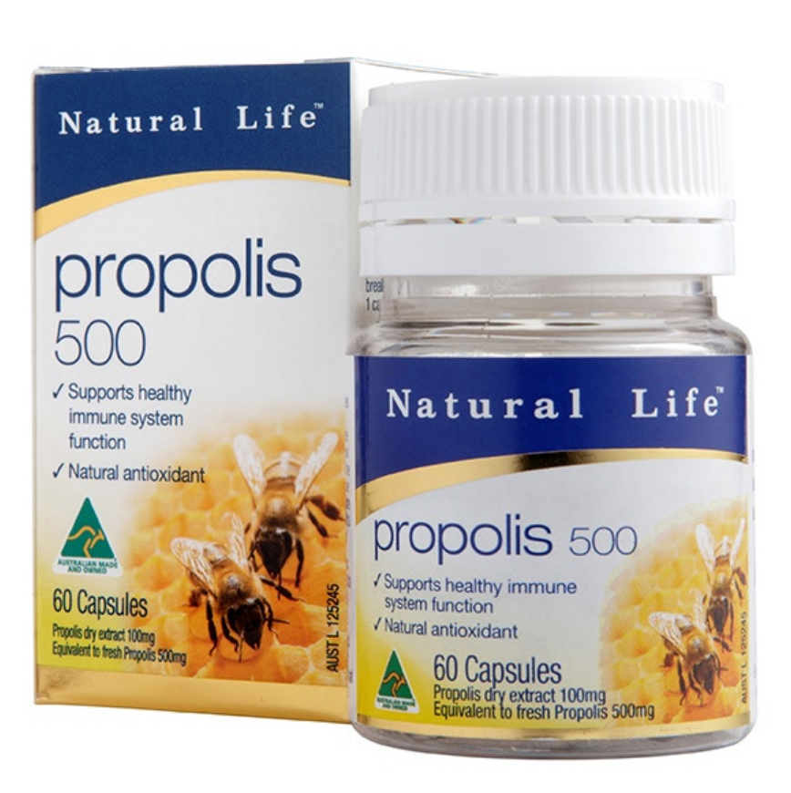 Natural Life Propolis Capsules 500mg 60 Capsules – Better Value Pharmacy