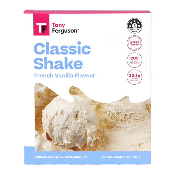 Tony Ferguson Classic Shake French Vanilla Flavour 56g x 14 Sachets ...