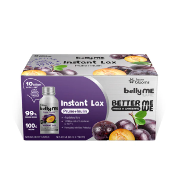 Henry Blooms BellyMe Instant Lax Prune + Inulin Natural Berry Flavour ...