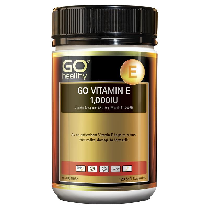 Go Healthy Vitamin E 1000IU Softgel 120 Capsules (Expiry 12/2026 ...