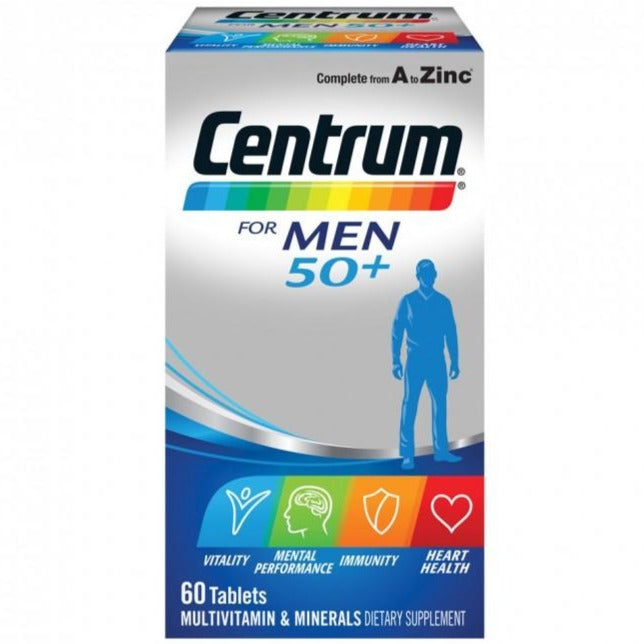Centrum For Men 50+ 60 Tablets – Better Value Pharmacy