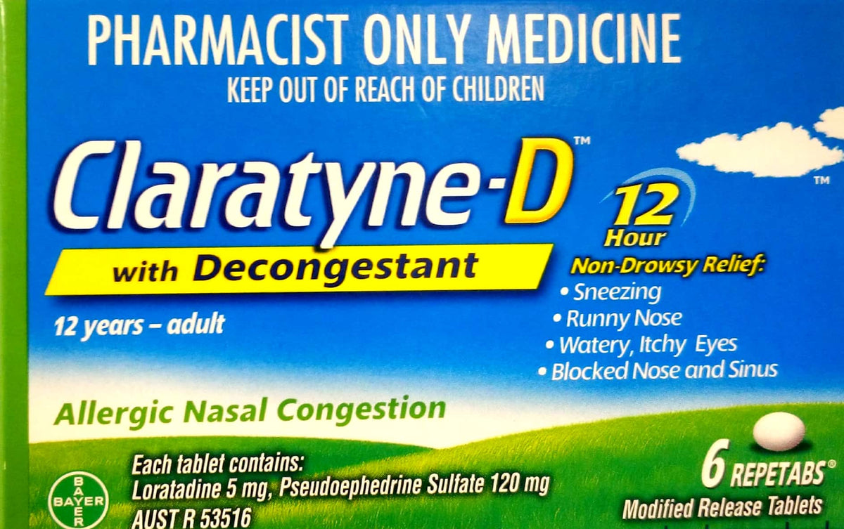 Claratyne-D 12hr Repetabs 6’s (limit one per customer) – Better Value ...