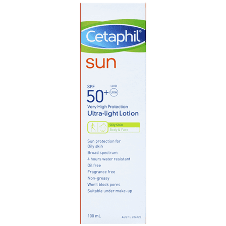 Cetaphil Sun SPF 50+ Ultra Light Lotion 100mL – Better Value Pharmacy
