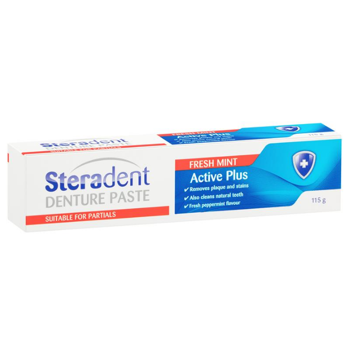 Steradent Denture Cleaning Paste Fresh Mint 115g – Better Value Pharmacy