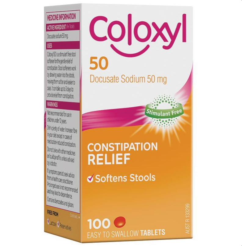 Coloxyl 50mg 100 Tablets – Better Value Pharmacy