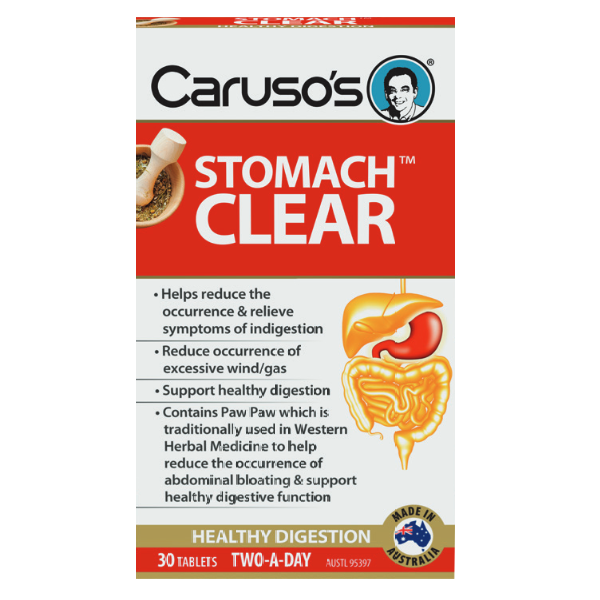 Caruso's Natural Health Stomach Clear 30 Tablets – Better Value Pharmacy
