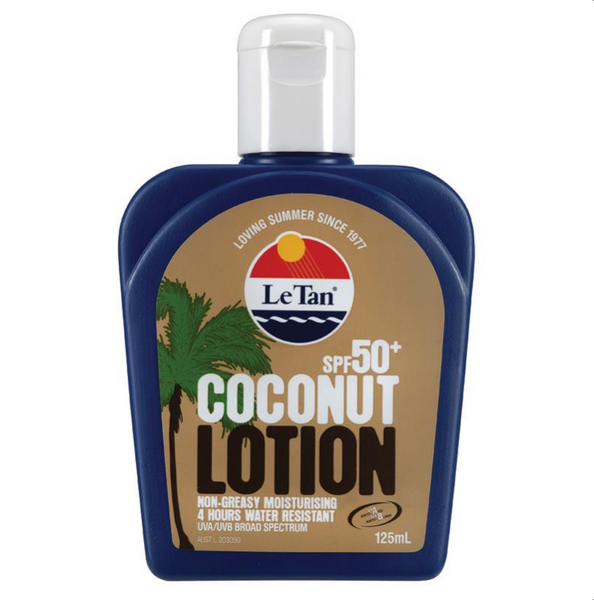 Le Tan SPF 50+ Coconut Sunscreen Lotion 125mL – Better Value Pharmacy