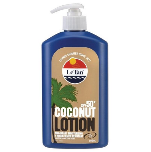 Le Tan SPF 50+ Coconut Sunscreen Lotion 500mL – Better Value Pharmacy