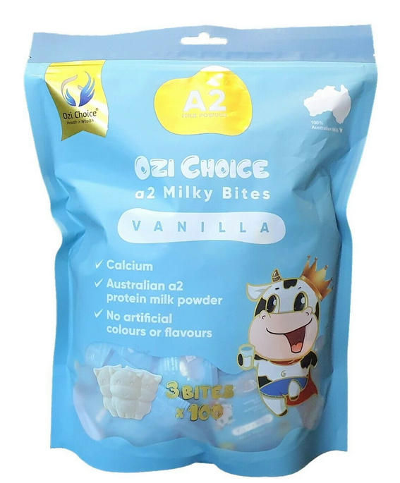 Ozi Choice A2 Calcium Milky Bites Vanila Flavour 100 x 3 Bites – Better ...