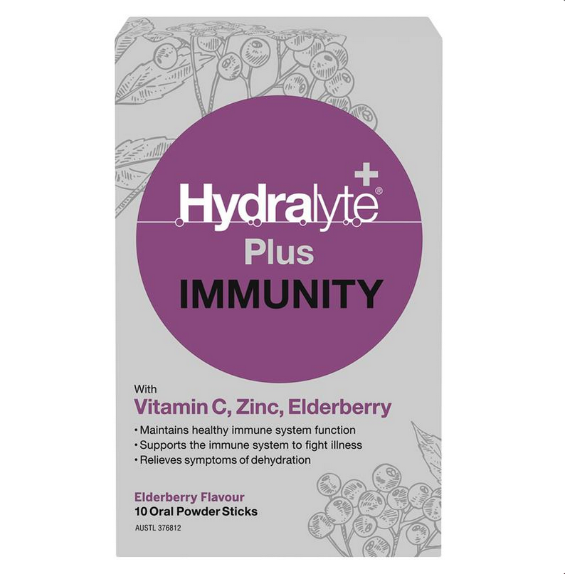 Hydralyte Plus Immunity Powder 10 Sticks – Better Value Pharmacy