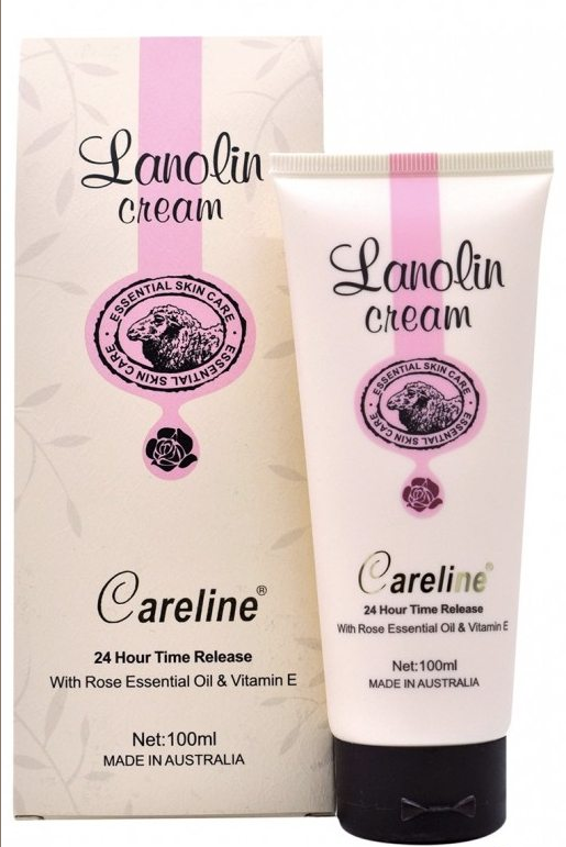 Careline Lanolin Cream with Rose Essential Oil and Vitamin E Tube 100m ...