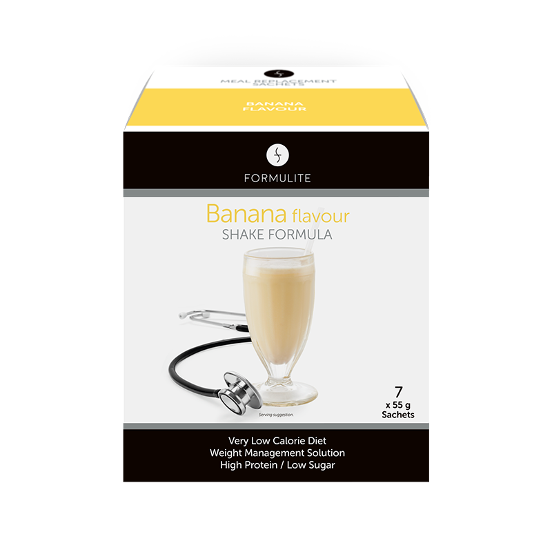 Formulite Meal Replacement Shake Sachet Box - Banana Flavour 7 x 55g S ...