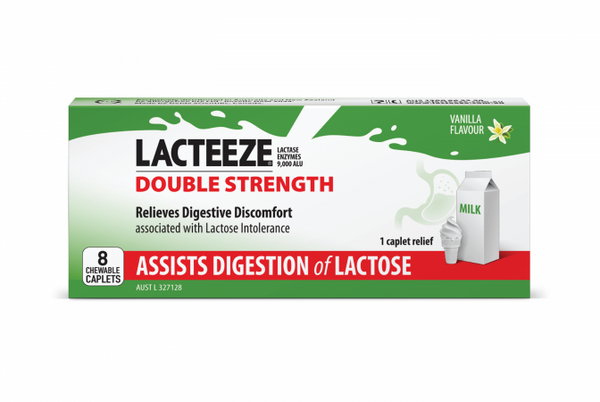 Lacteeze Double Strength 8 Chewable Caplets – Better Value Pharmacy