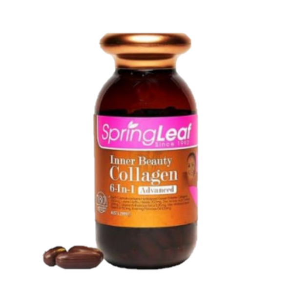 Springleaf Inner Beauty Collagen 6-in-1 Advanced 180 Capsules Bulk siz ...