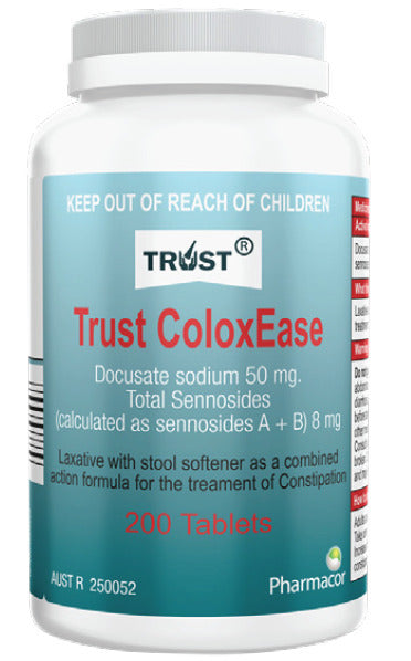 TRUST ColoxEase 50mg/8mg 200 Tablets – Better Value Pharmacy