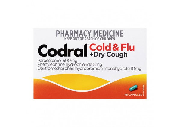 Codral PE Cold & Flu + Dry Cough 48 Capsules (Limit ONE per Order ...